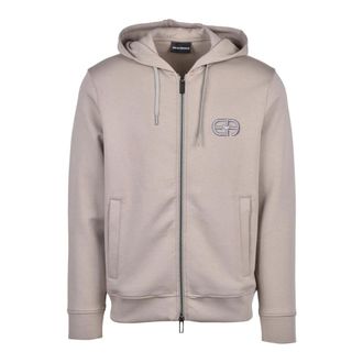 Emporio Armani Homme, Sweatshirts et sweats &agrave; capuche, Beige, Taille: XL Felpa zip