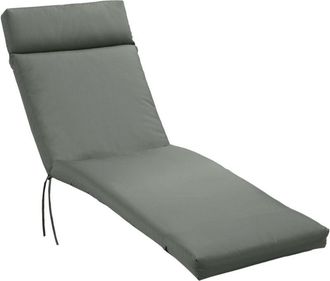 OUTSUNNY Matelas bain de soleil - matelas de transat - coussin de chaise longue - tissu gris fonc&eacute;