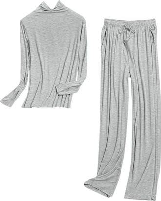 Generic V&ecirc;tements de repos pour femme, ensemble de v&ecirc;tements de nuit &eacute;l&eacute;gants, d&eacute;contract&eacute;s, avec boutons, confortable, doux, pantalon &agrave; taille &eacute;lastique de c
