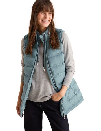 Cecil Damen B220256 Gefütterte Weste, Strong Mint, XXL