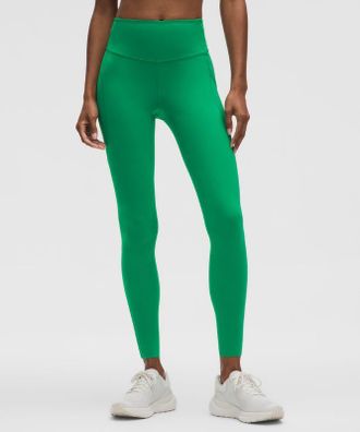 lululemon Fast and Free Leggings mit hohem Bund 5 Taschen f&uuml;r Frauen - 71 cm - Gr&ouml;&szlig;e 14 in Raceway Green