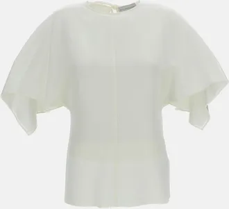 Stella McCartney Top Mit Kurzen &Auml;rmeln Aus Satin