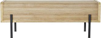 PEGANE Pegane - Banquette en bois coloris naturel et pieds en métal - Longueur 120 x Profondeur 40 x Hauteur 43 cm