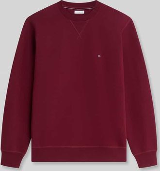 Tommy Hilfiger Regular Fit Sweatshirt aus reiner Baumwolle mit Logo-Stitching