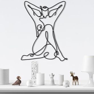 Hanah Home Stylish Black Decorative Metal Wall Accessory, 38 x 50 cm | 100% Metal, 1.2mm Thickness | Perfect for Modern Home Decor & Unique Wall Art