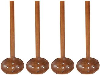 Generic 4 St&uuml;ck Handgefertigter Suppenl&ouml;ffel Aus Holz, Japanisches Ramen-sch&ouml;pfkellensieb, Holz-hot-Pot-l&ouml;ffel-sieb, K&uuml;chenwerkzeug