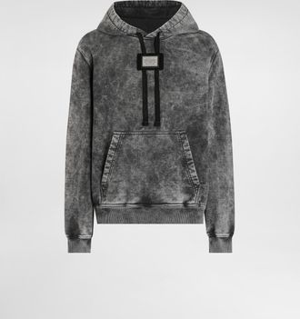 Dolce & Gabbana Jersey Hoodie - Mann Sweatshirts Schwarz 48