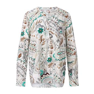 Herzen'sangelegenheit Chemisier en Soie &agrave; Fleurs Paisley - Femme - Blouses et Chemises - Multicolore - Taille: 42 FR
