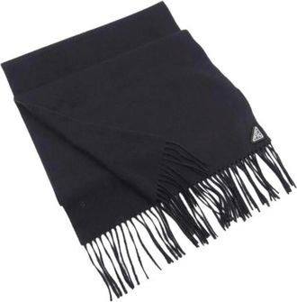Prada unisex, Pre-owned, Noir, Taille: ONE Size Pre-owned Cachemire foulards