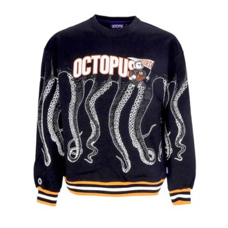 Octopus Schwarzer leichter Crewneck-Sweatshirt - - Sweatshirts & Hoodies - Herren - Mehrfarbig - XL