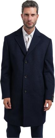 Bugatti Manteau en m&eacute;lange de laine et cachemire - Homme - Manteaux - Bleu - Taille: 2XL