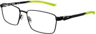 Nike Homme, Accessoires, Noir, Taille: ONE Size Montures Optiques Noires en M&eacute;tal &agrave; Bord Complet