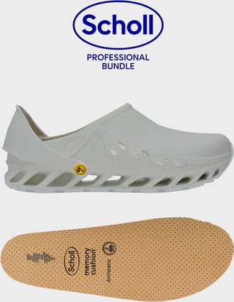 Scholl Evoflex Grau Antistatische Einlegesohlen mit Memory Cushion f&uuml;r Evoflex - Grau/Braun