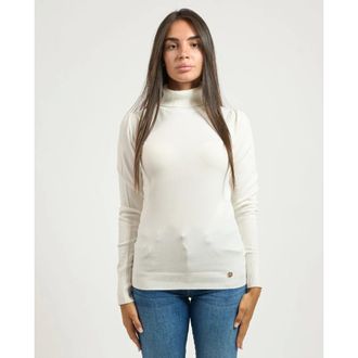 Yes-Zee YES Zee, Femme, Pulls, Blanc, Taille: 46 FR Puff-Sleeve Turtleneck