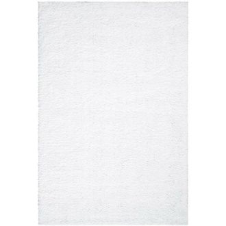 City Sport Tapis &agrave; Poils Longs doux softy, Tapis de Salon, Chambre, Couloir (Blanc Neige - 200x200cm)