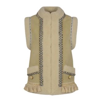 Valentino Gilet Shearling - - Jackets - Damen - Braun - XS