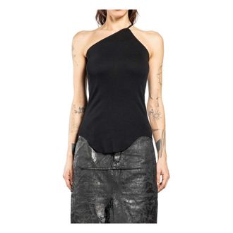 Rick Owens Femme, Tops, Noir, Taille: 38 FR Temple Tank