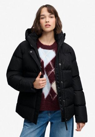 Superdry Steppjacke HOODED 5 BAFFLE SPORTS PUFFER Kunstfaser, relaxed fit