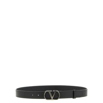 Valentino Garavani Homme, Accessoires, Noir, Taille: 90 CM VLogo Signature Leather Belt