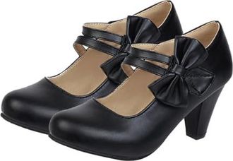 Hemoton Escarpins &agrave; Talons Compens&eacute;s &Eacute;pais pour Femme Escarpins &agrave; Bout Ouvert &Eacute;l&eacute;gants Chaussures &agrave; Talons Hauts L&eacute;gers