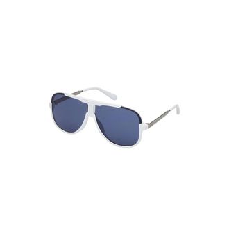 Guess Homme, Accessoires, Blanc, Taille: ONE Size Lunettes de soleil carr&eacute;es &agrave; monture en r&eacute;sine