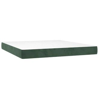 vidaXL Taschenfederkernmatratze Dunkelgr&uuml;n 160x210x20 cm Samt Vidaxl