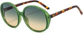 Generic Lunettes De Soleil Rondes &Agrave; Grande Monture For Hommes Et Femmes, Polaris&eacute;es, For La Photographie De Rue, For Les Vacances(Green)