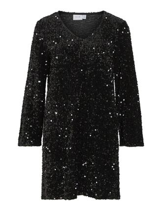 Vila Vifaith V-Neck L/S Sequin Dress/Vol