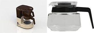 MELITTA 1015-03 Aromaboy Filter-Kaffeemaschine, Beige/Braun & Aromaboy Glaskanne, schwarz