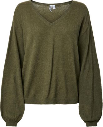 Pieces Pcnaomi Ls V-Neck KNT Noos Bc