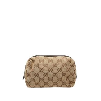 Gucci Pre-owned Canvas Pouch - - Pre-owned - Damen - Beige - ONE SIZE