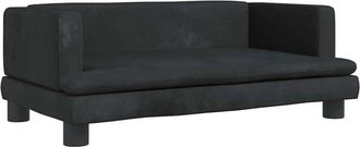 vidaXL Kindersofa Schwarz 80x45x30 cm Samt Vidaxl