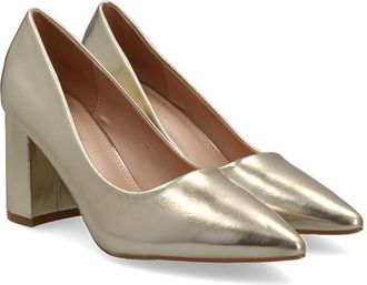 Shoes & Blues Chaussure &agrave; talon pour femme, confortable, style salon avec pointe fine, printemps &eacute;t&eacute; 2023, or, 40 EU