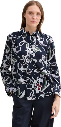 Tom Tailor Damen Hemdbluse mit Muster, 36554 - Painterly Floral Design, 40