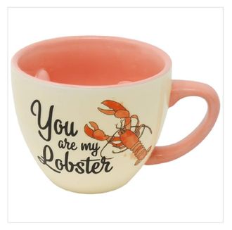 Friends Tasse mit verstecktem Detail in Form eines Hummers in Geschenkbox (You Are My Lobster Design) 285ml Keramik Riesentasse- Offizielles Lizenzprodukt