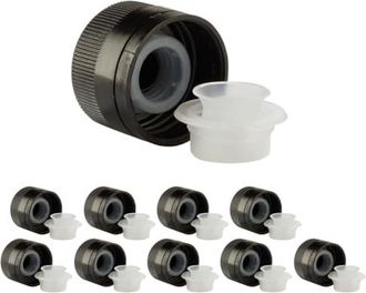 mikken Art 10 Ausgiesser für Ölflaschen Flaschenausgießer für Essig und Öl Flaschen inkl. Schraubdeckel, passend für PP 31,5 Gewinde