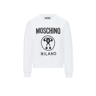Moschino Sweatshirt Double Question Mark en coton