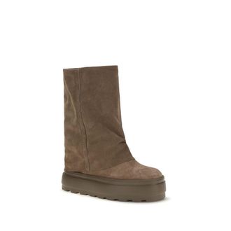 Casadei Double-Face Suede Calf Leather Boots - Brown