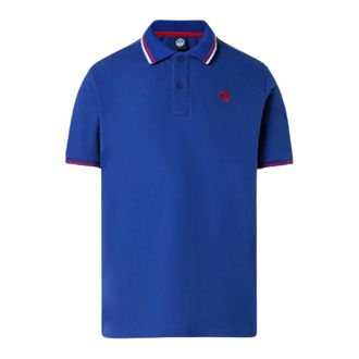 North Sails Polohemd mit gestreiften Abschl&uuml;ssen - - Tops - Herren - Blau - S