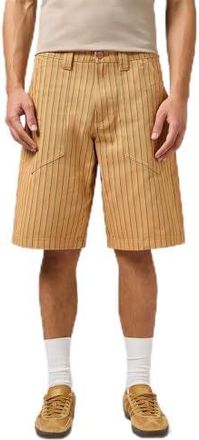 Wrangler Cj Porkchop Short, Rayures Orange, 32W Hommes