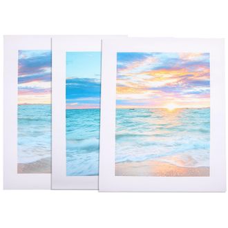 DOITOOL Minimalistisches Leinwandbild Meer Strand Wandkunst Klare Muster Dekorative Canvas Wanddeko für Wohnzimmer Schlafzimmer Büro Moderne Küstenlandschaft 