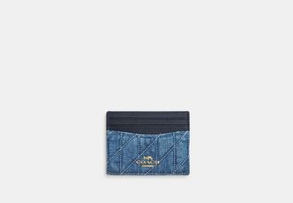 Coach Schmales Kartenetui Aus Regenerativer Baumwolle Mit Ausweisfach Und Steppung