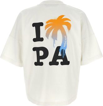Palm Angels Palm Logo Embroidered T-Shirt - White