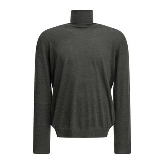 Brunello Cucinelli Pullover mit Rollkragen aus Kaschmir und Seide - - Knitwear - Herren - Grau - XL