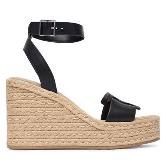 Calvin Klein Espadrilles Calvin Klein Wedge Espad 70 Embl Lth HW0HW02897 Schwarz
