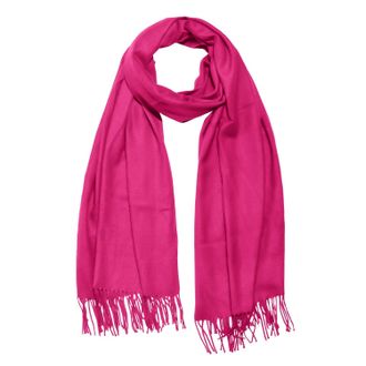 DonDon Schal Damen Winter Wollschal Winterschal warm weich 185 x 65 cm pink
