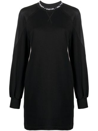 Diesel robe-pull &agrave; col &agrave; logo - Noir
