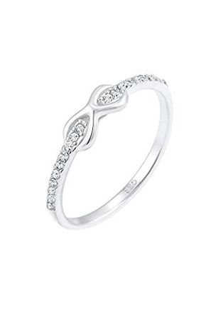 Elli Bague Elli - Infini Classique Bague Femme - (925/1000) Argent Cristal