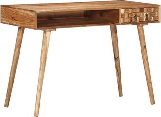 vidaXL Bureau 110x50x76 cm Bois dacacia massif vidaXL