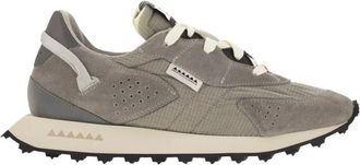 RUN OF Low-Top Sneaker - Oxygen M - Sneakers Suede, Canvas And Leather - Gr. 40 (EU) - in Grau - für Damen